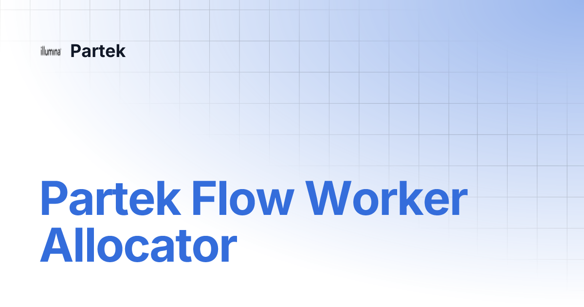 Partek Flow Worker Allocator | Partek