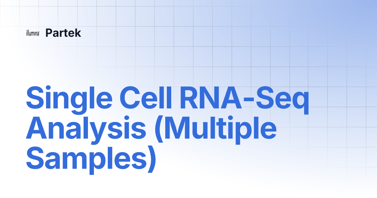 Single Cell RNA-Seq Analysis (Multiple Samples) | Partek