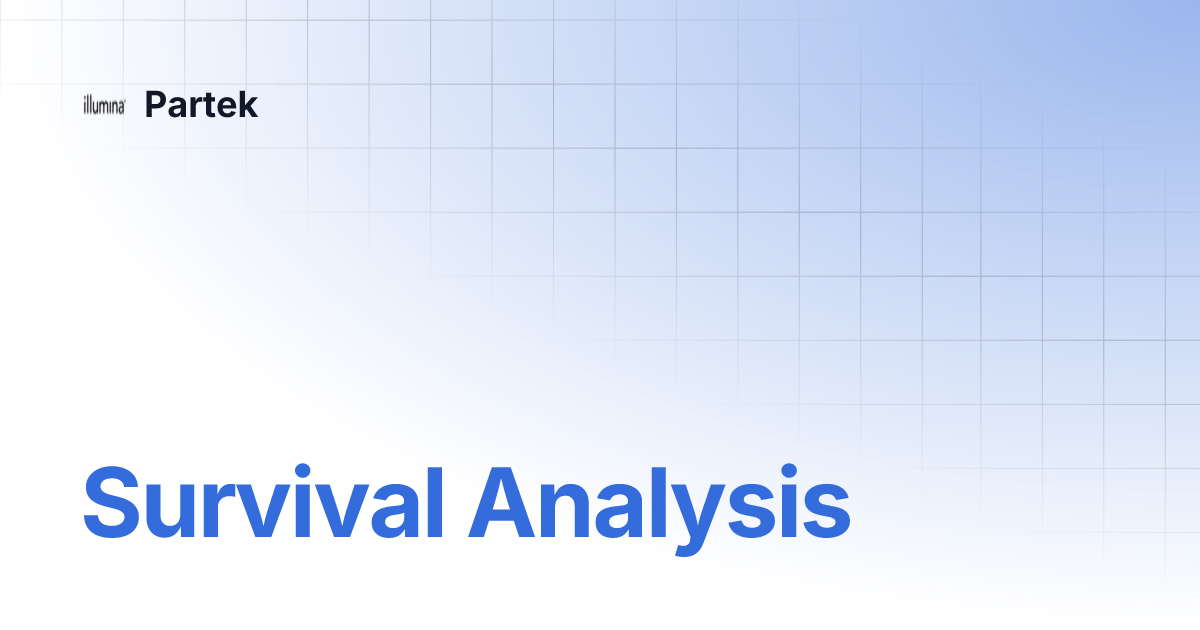 Survival Analysis | Partek