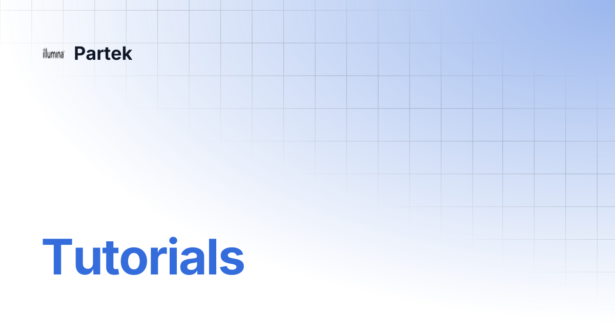 Tutorials | Partek
