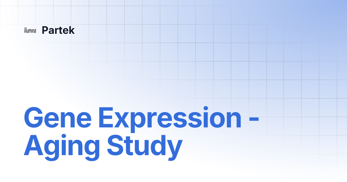 Gene Expression - Aging Study | Partek
