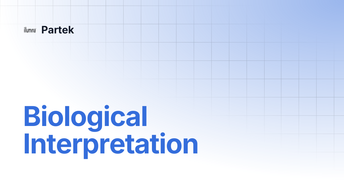 Biological Interpretation Partek 7822