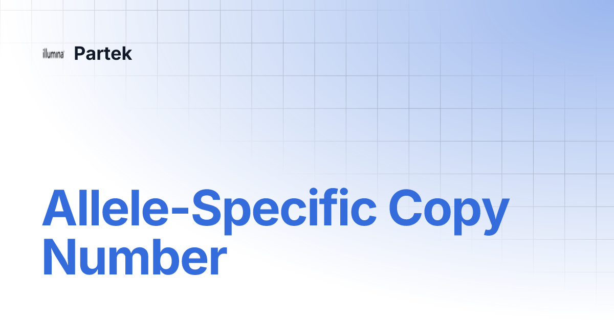 Allele-Specific Copy Number | Partek